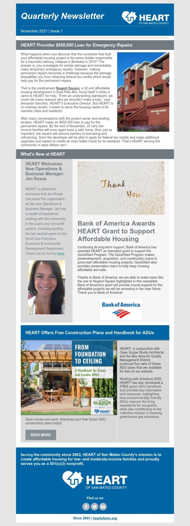 HEART Quarterly Newsletter - November 2021 - HEART of SMC