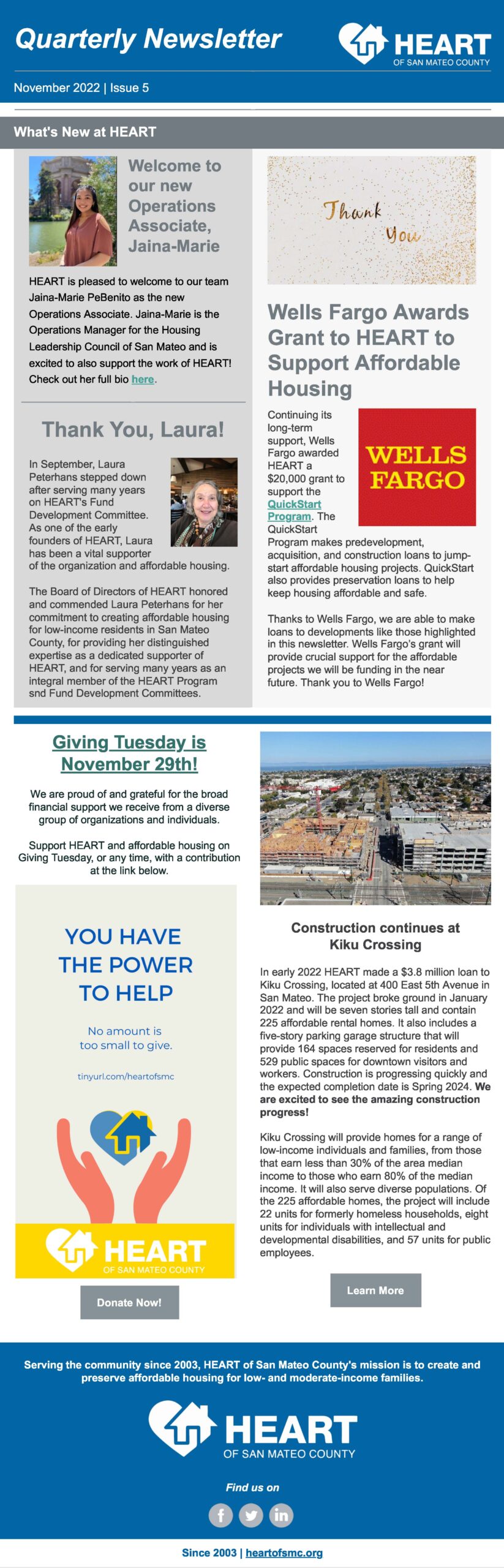 HEART Quarterly Newsletter - November 2022 - HEART of SMC
